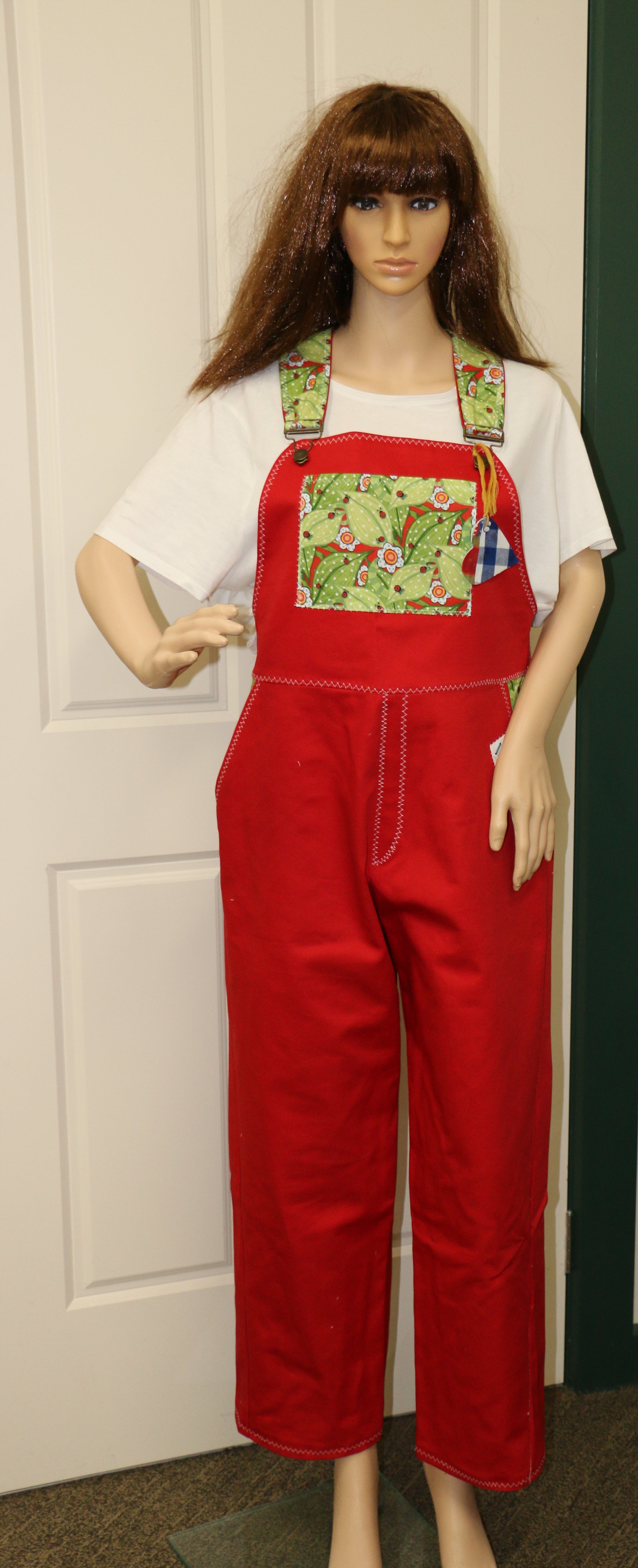 #1017 Red Ladybugs Overalls – Made By Missie